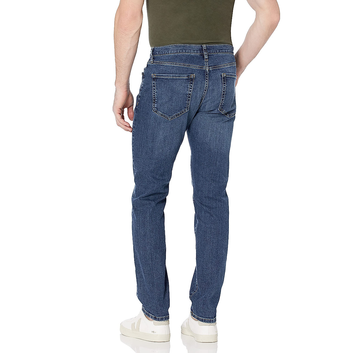 Amazon Essentials Mens Jeans Slim Fit Stretch, Light Wash, 36W x 28L