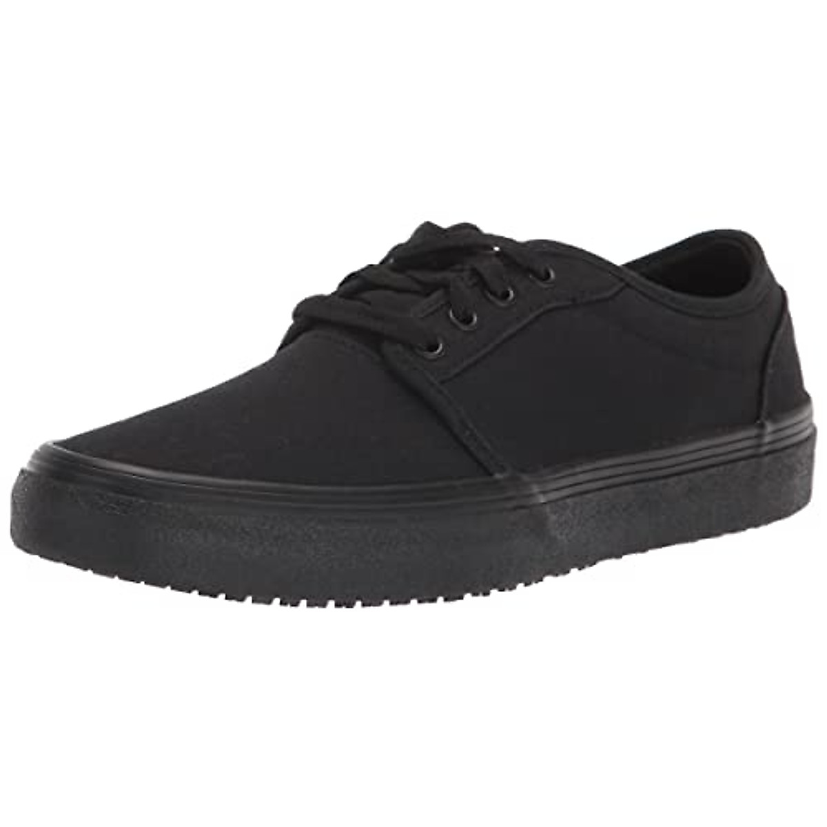 Shoes for Crews Merlin, Men's, Women's, Unisex Slip Resistant Canvas Work Shoes, Water Resistant, Black, Men's 9.5 / Women's 11