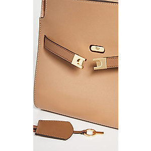 Tory Burch Women's Lee Radziwill Small Double Bag, Tiramisu, Tan, One Size