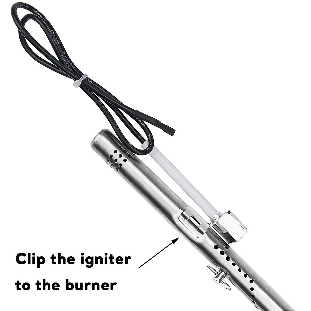 Uniflasy Grill Igniter and Ignition Electrode for Charbroil Advantage 463344015, 463343015, 463240015, 463344116, Performance 463347017, 463673017, 463376018P2, Commercial 463242716, 463242715, 4 Pcs