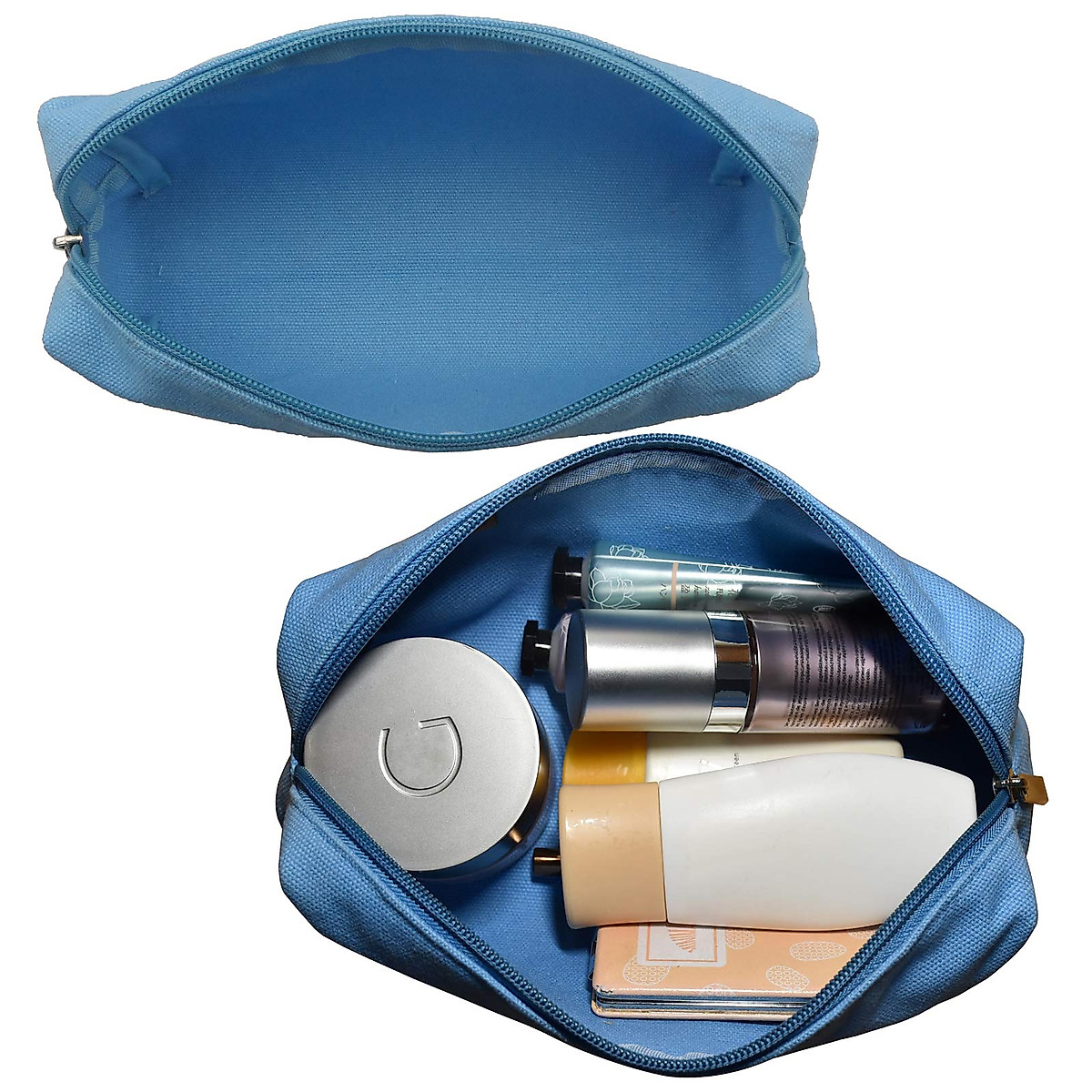 Enyuwlcm Canvas Stationery Cute Pencil Case for Teen Girls Simple Pencil Pouch for School Cosmetic Bag for Purse Yellow