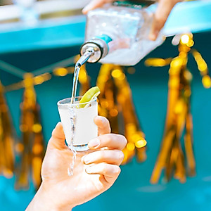 YOUKE OLA 36 Pack Sublimation Shot Glasses Heavy Base Shot Glasses Blanks Sublimation Wine Shot Glasses Personalized Whiskey Shot Glass Bulk for Heat Press DIY Gift Party Wedding, White 1.5oz