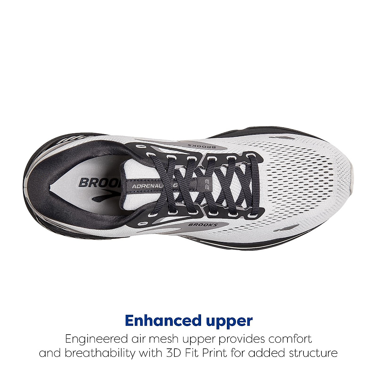 Brooks Men’s Adrenaline GTS 23 Supportive Running Shoe - Oyster/Ebony/Alloy - 13 X-Wide