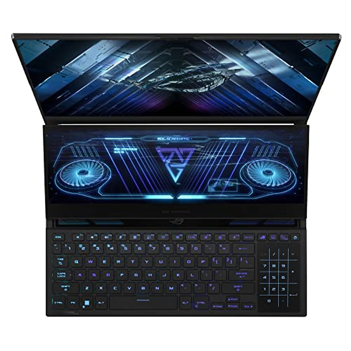 EXCaliberPC 2023 ASUS ROG Zephyrus Duo 16 GX650PY-XS97 (AMD Ryzen 9 7945HX, 64GB RAM, 8TB WD NVMe SSD, RTX 4090 16GB, 16" QHD+ 240Hz 3ms, Windows 11 Pro) Gaming Laptop