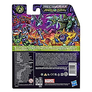 Marvel Avengers Mech Strike Monster Hunters Captain America Toy, 6-Inch-Scale Action Figure with Accessory, Toys for Kids Ages 4 and Up