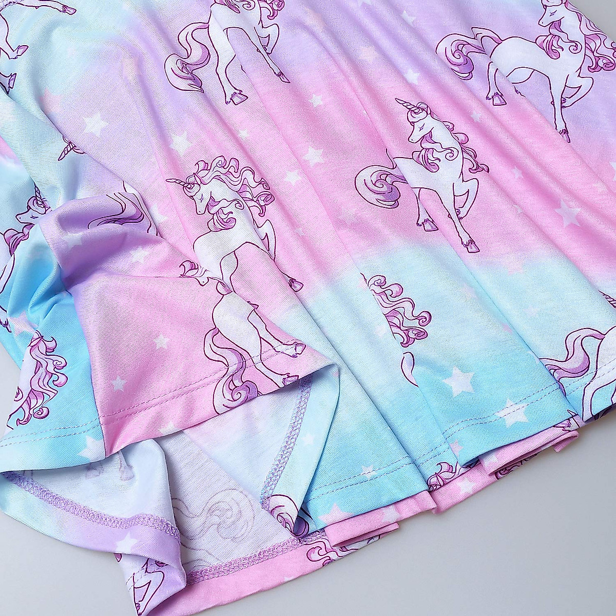 American Doll & Girl Matching Dresses Star Unicorn Outfits, Size 8 9