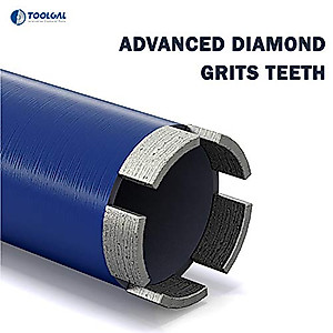 TOOLGAL Diamond Core Drill Bit 2" for Masonry - Wet Drilling of Concrete/Reinforced Concrete - Laser Welded Diamond Segmented - 11/4" UNC for Fixed or Hand-held core Drilling Machines