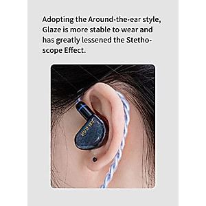 Keephifi Earphone Cable, KBEAR【Glaze】4Core Silver-Plated OFC Audio Upgraded Cable for EDX EDXPRO AST DQ6 EDS EDC 2SE (4.4, QDC)