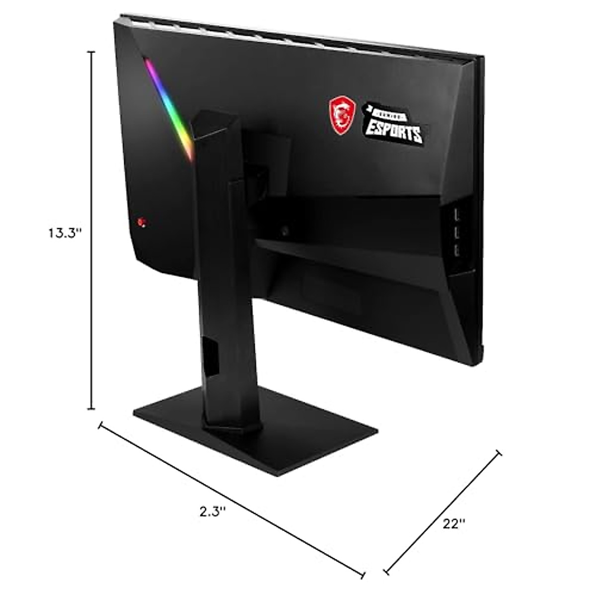 MSI 24.5” FHD (1920 x 1080) Non-glare with Super Narrow Bezel 240Hz 1ms 16:9 HDMI/DP/USB Height Adjustment G-Sync Compatible IPS Gaming Monitor (OPTIX MAG251RX),Black