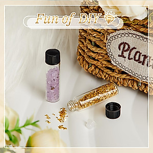 Lallisa 80 Pcs Clear Glass Vial Glass Sample Vial Clear Bottles with Screw Caps and Plastic Stopper Leakproof for Oil Sample Aromatherapy Fragrance Vials Lightweight Perfume Travel (7 ml)