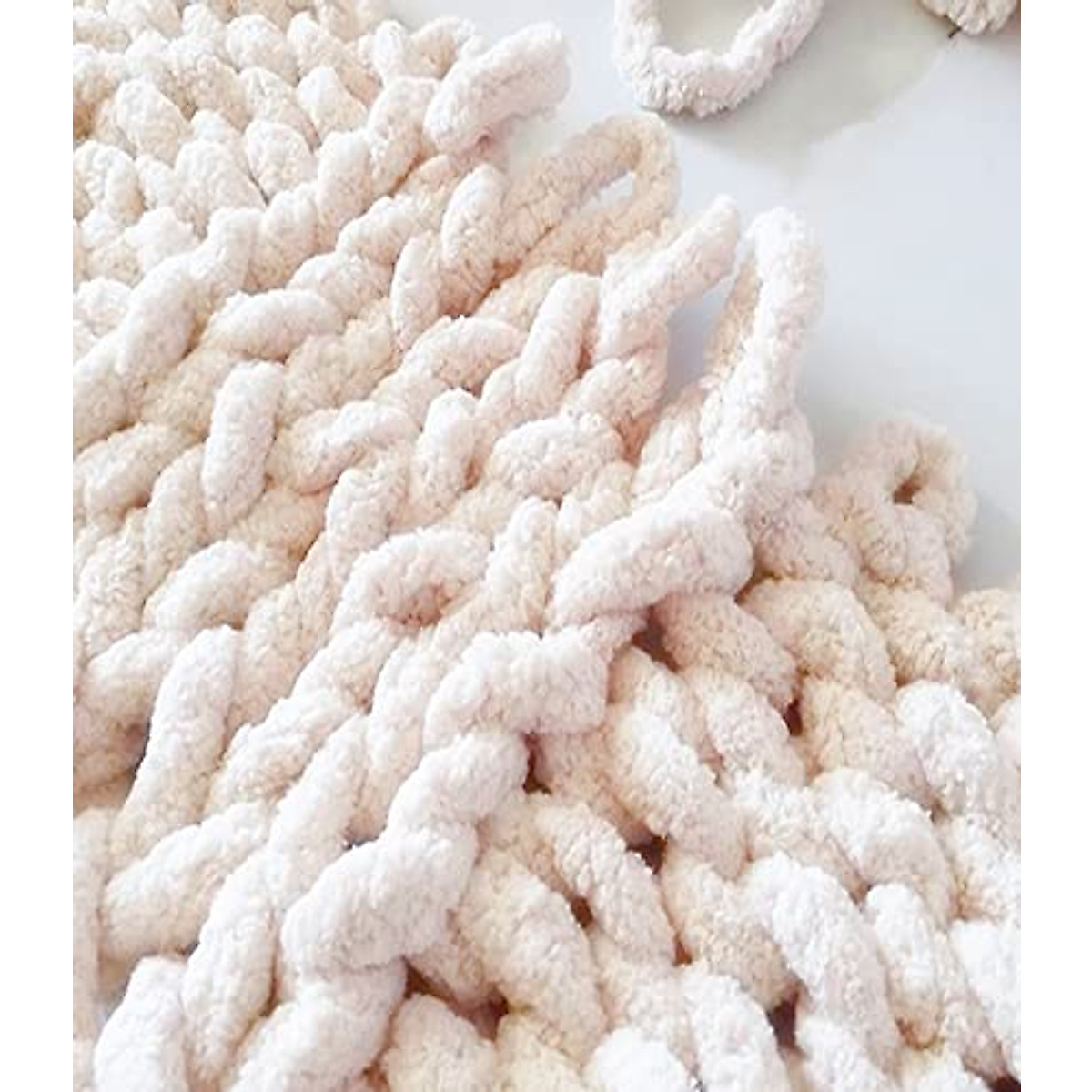 Bulky Chunky Arm Knitting Yarn Home Dec Yarn,Super Softee Thick Fluffy Jumbo Chenille Polyester Yarn for Blanket Pillows Home Décor Projects (Multi-autuam, 6 skeins / 3 lbs)