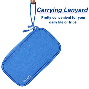 DDgro Tech Accessories Organizer Electronic Pouch Travel Bag for Keeping iPhone Charger Mobile Hard Disk Cable Cord Mouse Earphone Pens Certificates (Medium, Azure Blue)