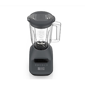 Black & Decker Ice Crush Blender with 56 Ounce (7 Cup) PerfectPour Plastic Jar, Powerful 6-tip Stainless Steel Blade, 8-speeds plus Pulse, 750 Peak Watts of power