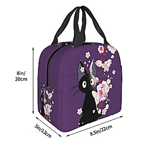 Jobsertjsalazar Portable Lunch Bag - Waterproof, Leakproof, Foam-lined, 8.5" Width, 8" Height, 5" Thickness, Black