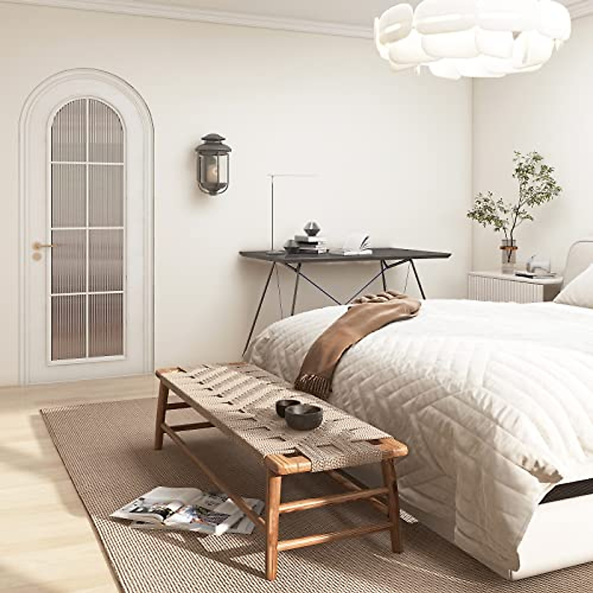 Fortuhome Putty White Peel and Stick Wallpaper 196.8"X24", Self-Adhesive Removable Matte Contact Paper for Cabinet, Thicken Waterproof Vinyl Wall Covering for Countertop Bathroom Kitchen Farmhouse