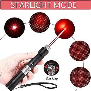 IVVTRYI Red Laser Pointer, Long Distance Laser Cat Toy Rechargeable High Power Laser Pointer for Demonstration Outdoor Cat Toys