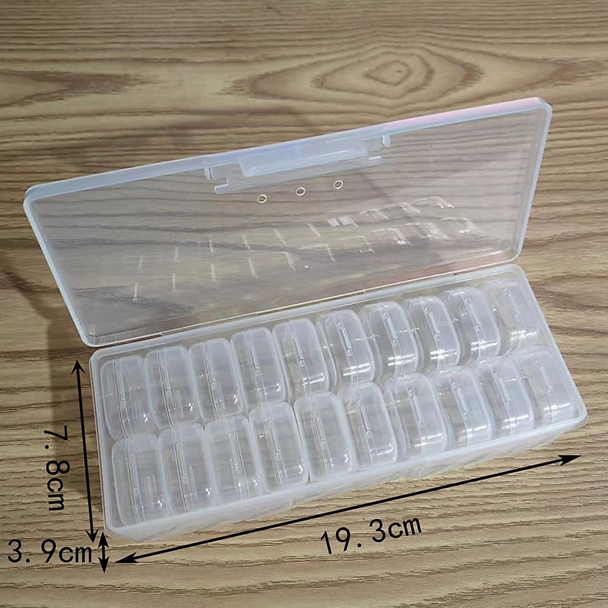 GSHLLO 40 Pcs Bead Organizer Boxes Diamond Painting Storage Boxes Mini Clear Craft Cases Small Plastic Beading Cases with Storage Box for Hardware Screws