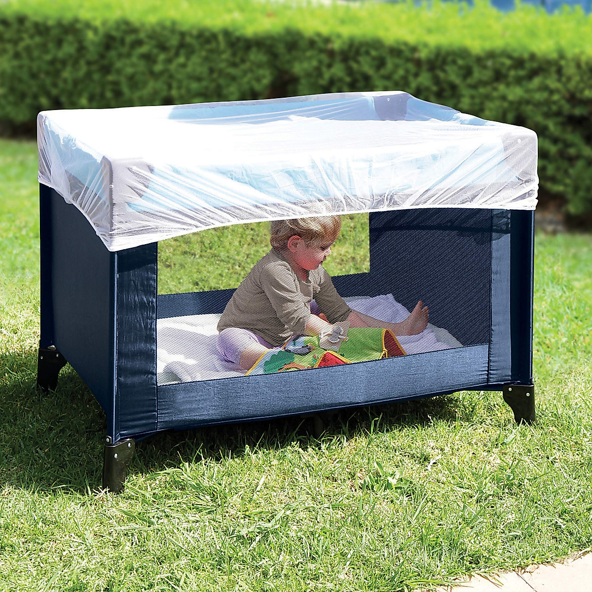 Little Chicks Baby Stroller & Play Yard Insect Netting - with Elastic Trim Mesh Cover - Model CK093