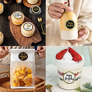 REWIDPARTY Gold 30th Birthday Stickers (500 per Roll, Round, Paper, Waterproof, 1.5'' Diameter) - Party Decorations, Anniversary, Classmate, Company Party Favors