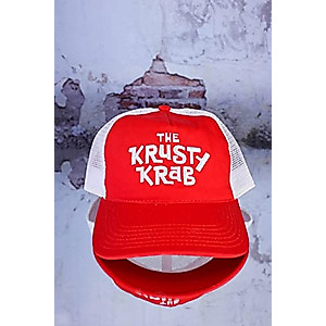 SpongeBob SquarePants Sponge Bob Square Pants The Krusty Krab Logo Adult Men's Snap Back Dad Baseball Cap Women's Snapback Fathers Hat