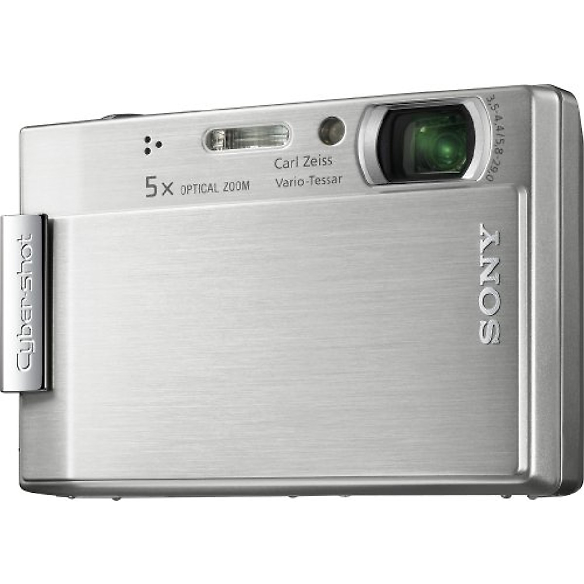 Sony Cybershot DSC-T100 8MP Digital Camera with 5x Optical Zoom and Super Steady Shot (Silver)