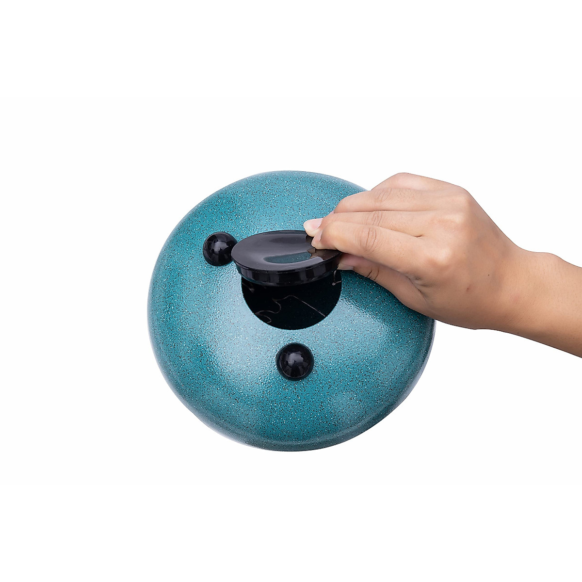 Nanrika Steel Tongue Drum, 8 Inch 11 Tone, Percussion Instrument, Hand Pan Drum, With Bag, Music Book, Drumstick and Finger Cover (Malachite)