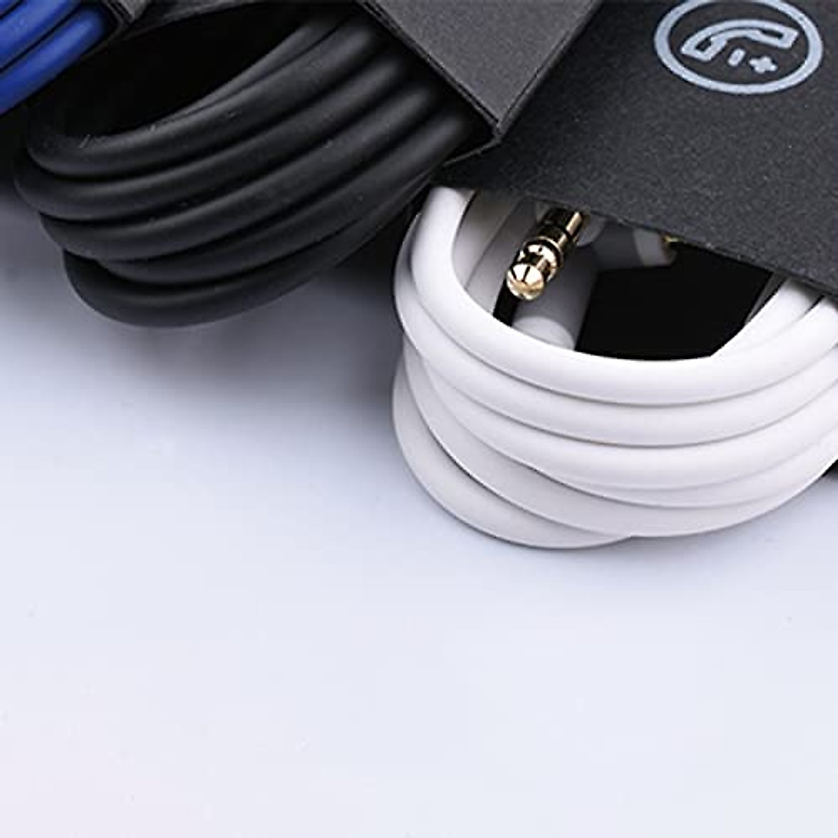 Replacement Audio Line Cable Cord Wire with in-line Microphone and Control is Compatible with Dr Dre Headphones Solo3 Studio2 Pro Detox Mixr Pill (White/1.4m)