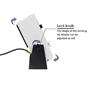 Anti-Static Ionizer Machine, 110V/60Hz Ionizing Air Blower Fan Discharge Desktop ESD Static Eliminator Adjustable Wind Speed Electricity Elimination Fan