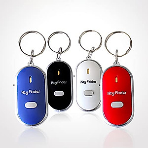 Whistle Key Finder, Voice Control Anti-Lost Device, LED Light Torch Remote Flashing Beeping Locator Remote Sonic Keychain for The Elderly Key Anti Lost Alarm Tracker