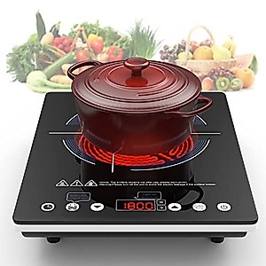 VBGK Electric Ceramic Cooktop, Electric Stove Top with Touch Control, 9 Power Levels, Kids Lock & Timer, Hot Surface Indicator, Overheat Protection,110V Induction Cooktop