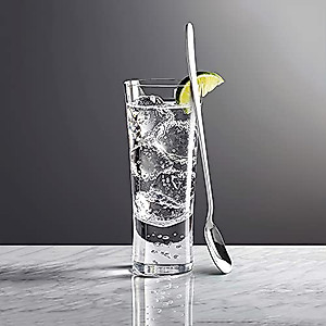 Long Handle Ice Tea Spoons,9.1-Inch Tea Spoons,Coffee Spoon,Ice Cream Spoon,Stainless Steel Cocktail Mixing Spoons for Cold Drink, Set of 4