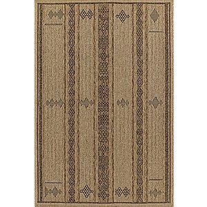 Momeni Hampton Transitional Indoor/Outdoor Area Rug, Natural, 4'1" X 6'