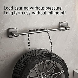 Bathroom Towel Bar, 19.69 Inch Towel Racks for Bathroom Wall Mounted, Heavy Duty Bath Hand Towel Holder Organizer, Modern Home Decor Towel Rod, Gray Single Bar (Gray)