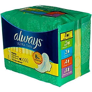Always Ultra Thin Pads Regular Flexi-Wings 18 ea