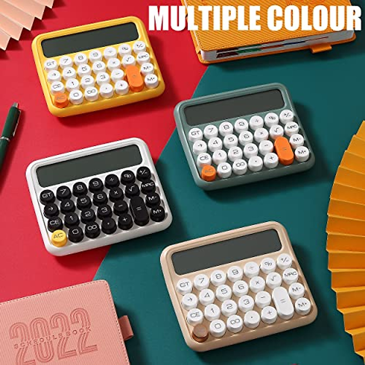 Standard Calculator 12 Digit,Desktop Large Display and Buttons,Pink Calculator with Large LCD Display for Office,School, Home & Business Use,Automatic Sleep,with Battery.6 * 5.15in