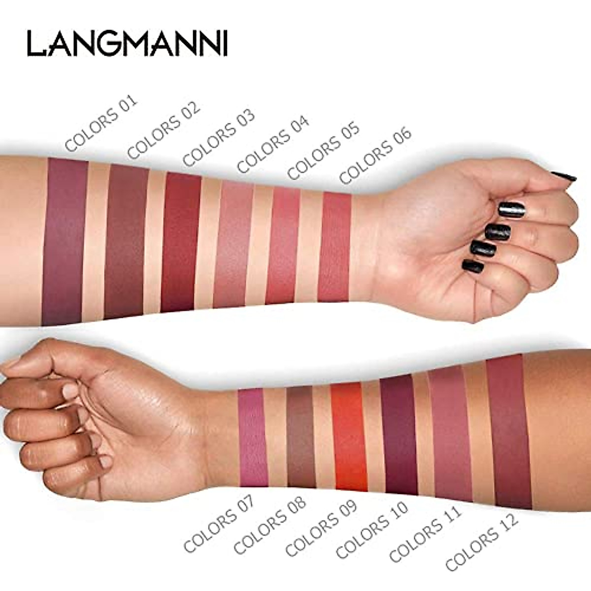 UCANBE 12Pcs/Set Velvet Matte Liquid Lipstick Makeup Classic Waterproof Long Lasting Smooth Soft Reach Colors Full Lips Gloss For Women Gift