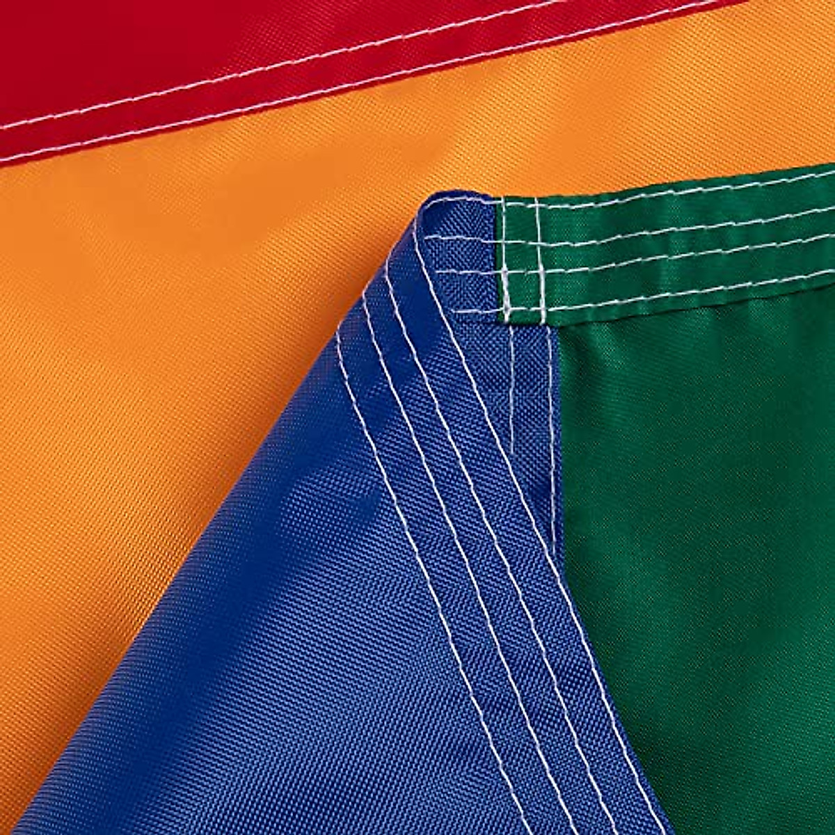 Gay Pride Rainbow Flag 3x5 FT,Heavy-Duty 420D Nylon Outdoor Gay Flag,Sewn Stripes UV Fade Resistant and Tough Brass Grommets（3 by 5 Foot)