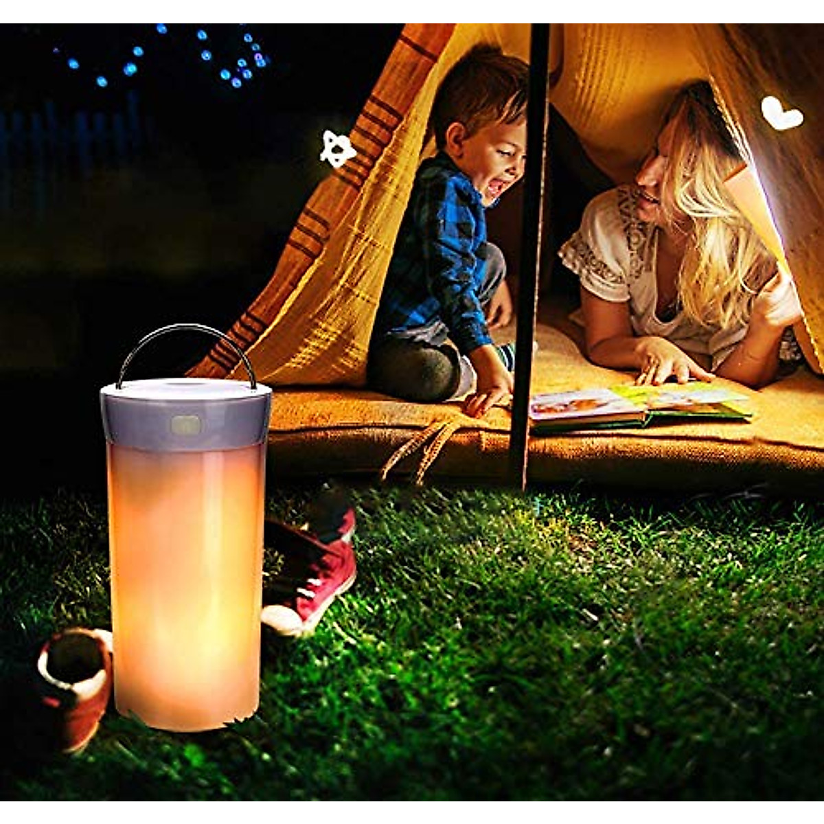 PDGROW LED Flame Light (NO Remote)+ LED Flame Light with Remote Timer（2 Pcs/Set）