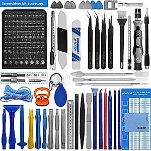 oGoDeal 155 in 1 Computer Repair Kit,Professional Electronic Repair Kit for Computer, iPhone, Laptop, PC, Tablet,Cell phone, Nintendo,PS3,PS4,Xbox,Macbook,Camera,Toy,Drone Black