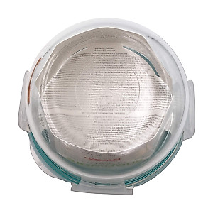 beyondeals 4-Cup Total Solution Glass Food Storage Container, 1.3 Pounds, Bundled Reusable Food Storage Bag Durable BPA-Free, Airtight Lid Round Container, Stackable [Pack of 2]