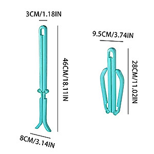 dazeni Folding Boot Shaper for women,Boots Knee High Shoes Clip Support Stand Storage Organizer,Boots Inserts Shape Holders -3PACK (Blue)