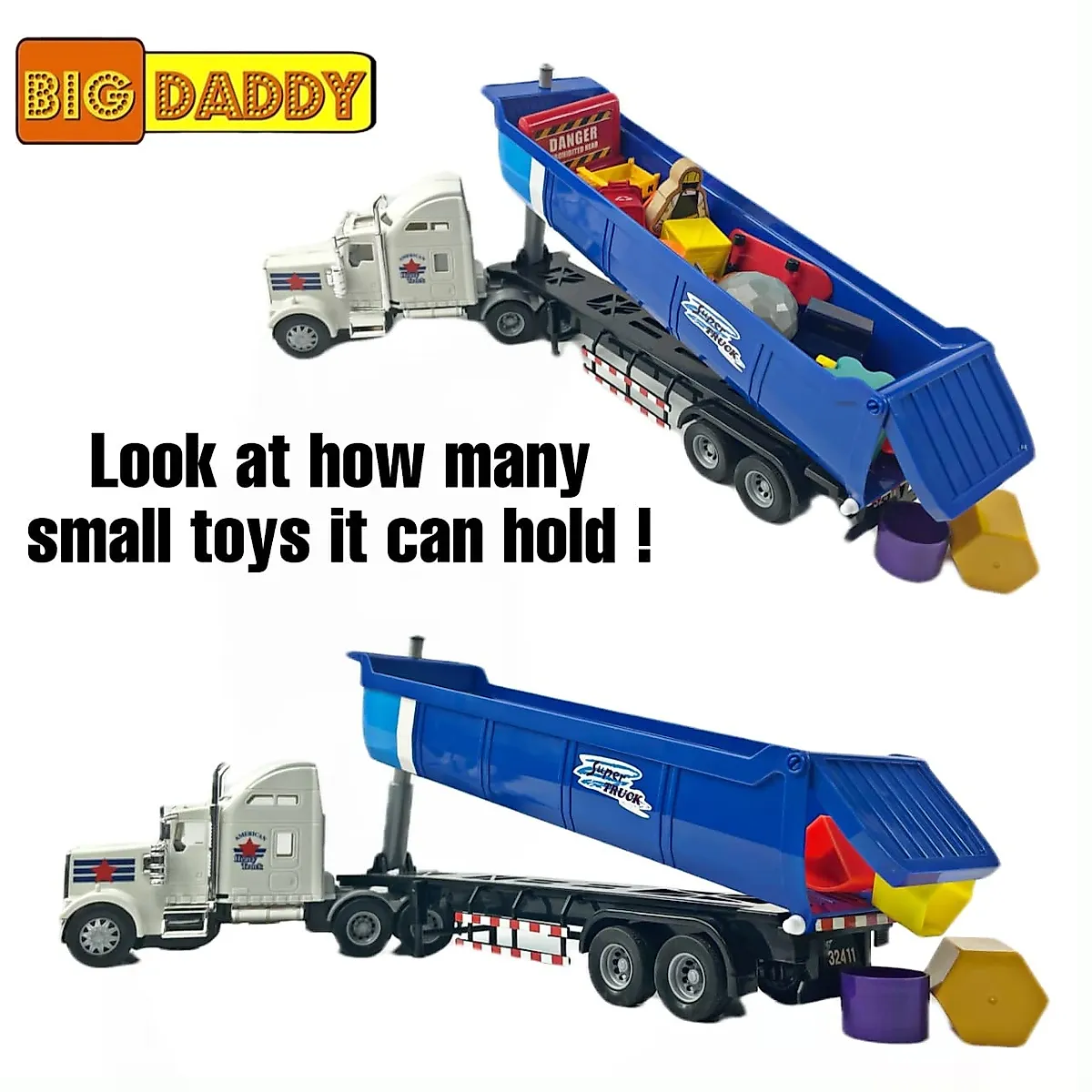 Big Daddy Big Rig Heavy Duty Construction Crane Truck - Build and Hoist Series