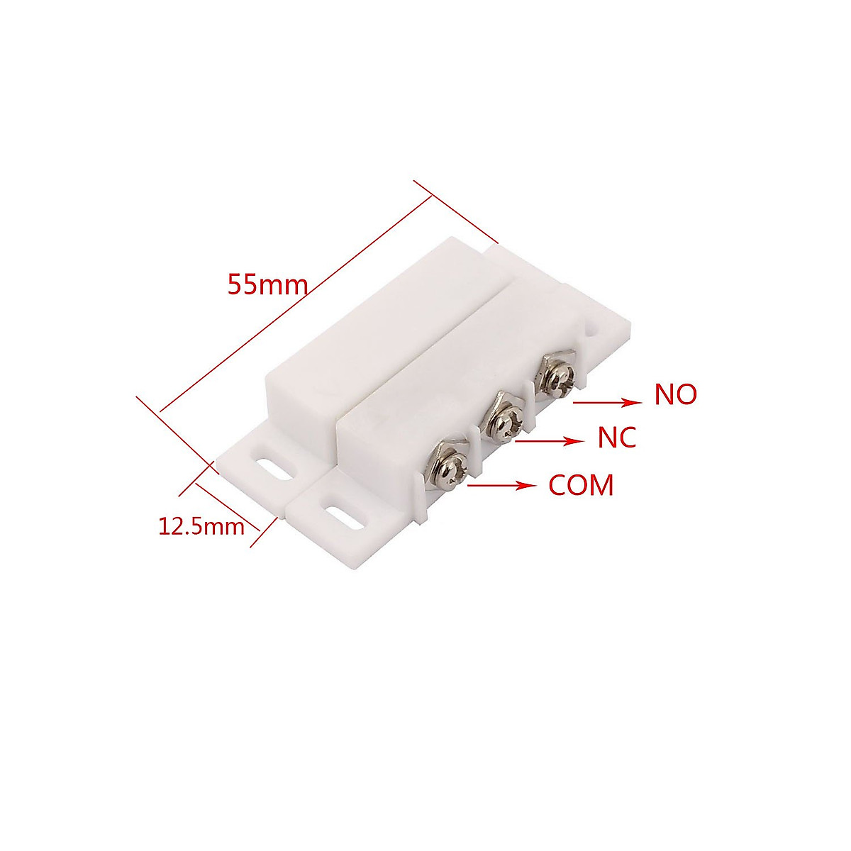 2Sets Magnetic Reed Switch Normally Open Closed NC NO Door Alarm Window Security/Magnetic Door Switch/Magnetic Contact Switch/Reed Switch for GPS,Alarm or Other Device,DC 5V 12V 24V Light