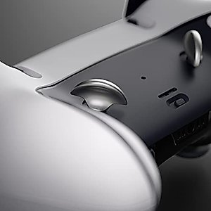 eXtremeRate Back Paddles for PS5 Edge Controller, Metallic Silver Replacement Interchangeable 4PCS Metal Back Buttons for PS5 Edge Controller - Controller NOT Included