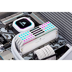 Corsair Dominator Platinum RGB 32GB (4x8GB) DDR4 3200 (PC4-25600) C16 1.35V Desktop Memory - White