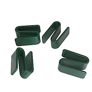 ITROLLE Wire Shelving S Hook 4PCS Green Paint Steel S Clips For Wire Shelf System