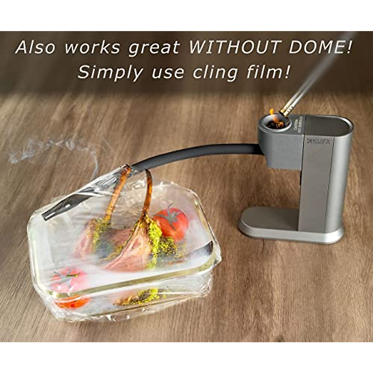 Food & Cocktail Smoker Smoking Gun, Drink Infuser Kit Cold Smoke Generator for Whiskey Bourbon Vodka Smokey Meat Indoor Flavor Blaster Wood Burning Small Kitchen Accessories Smoked Cheese Party Supplies