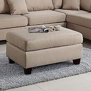 Poundex PDEX- Upholstered Sofas/Sectionals/Armchairs, Sand
