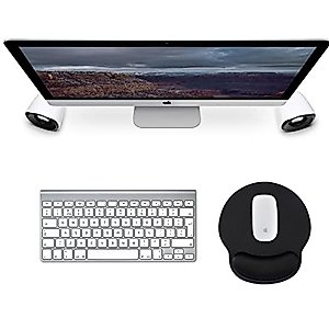 eulps Mouse Pad Wrist Support, Ergonomic Gel Mouse Pad with Wrist Rest, Comfortable Computer Mouse Pad for Laptop, Pain Relief Mousepad with Non-Slip PU Base (Black)