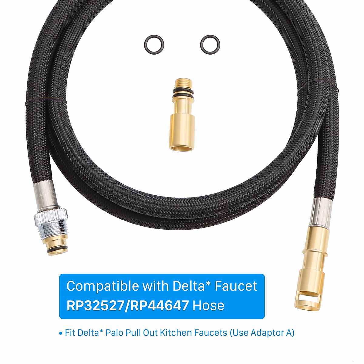 RP50390 RP44647 Hose Assembly for Delta Pull Down Pull Out Faucet with DST or Non-DST, Palo 470/472/474/476 Delta Faucet Replacement Hose Part RP62057 RP74608 RP32527, 59 inches Length